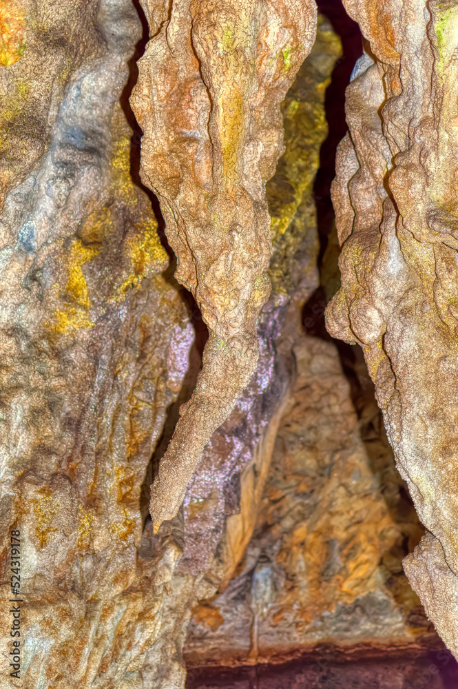 Beautiful internal natural made decorations inside Stopica cave at ...