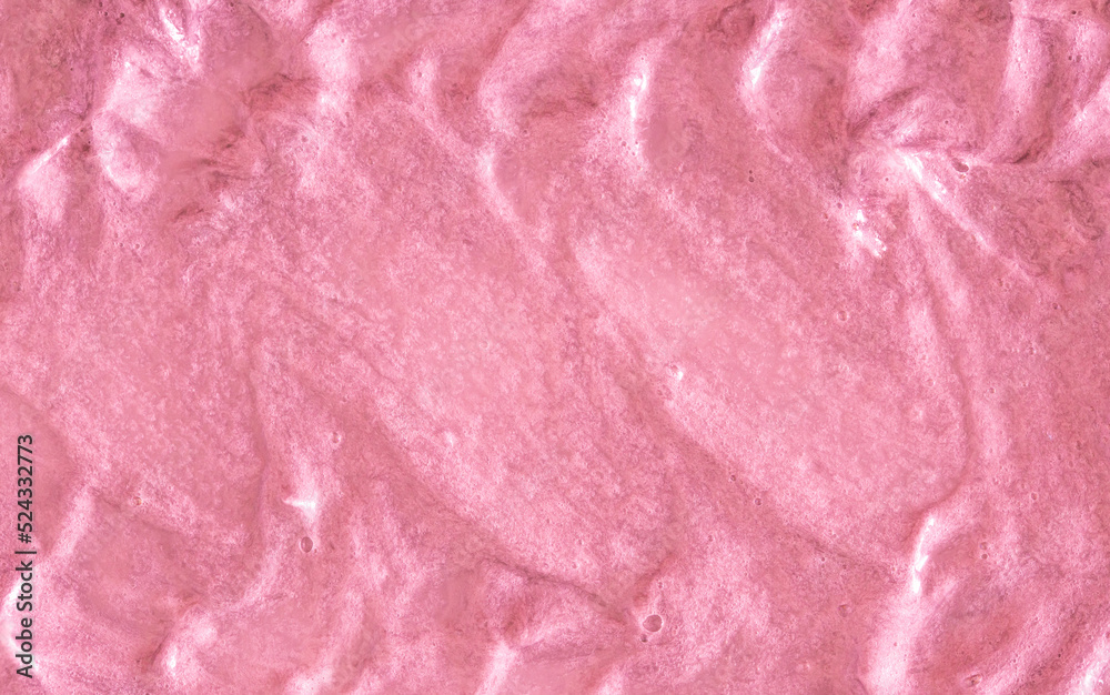 Pink cream texture. The surface of berry yogurt and a smoothie of ...