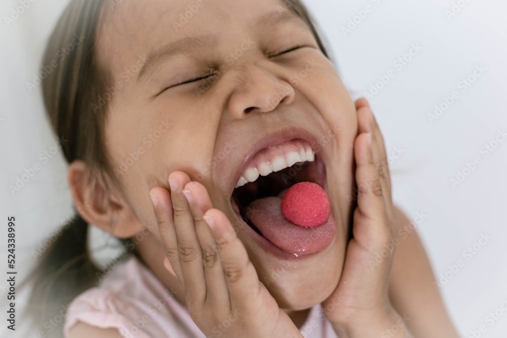 Kids eating sweets and candy. Sugar craving and addiction. Stock Photo ...