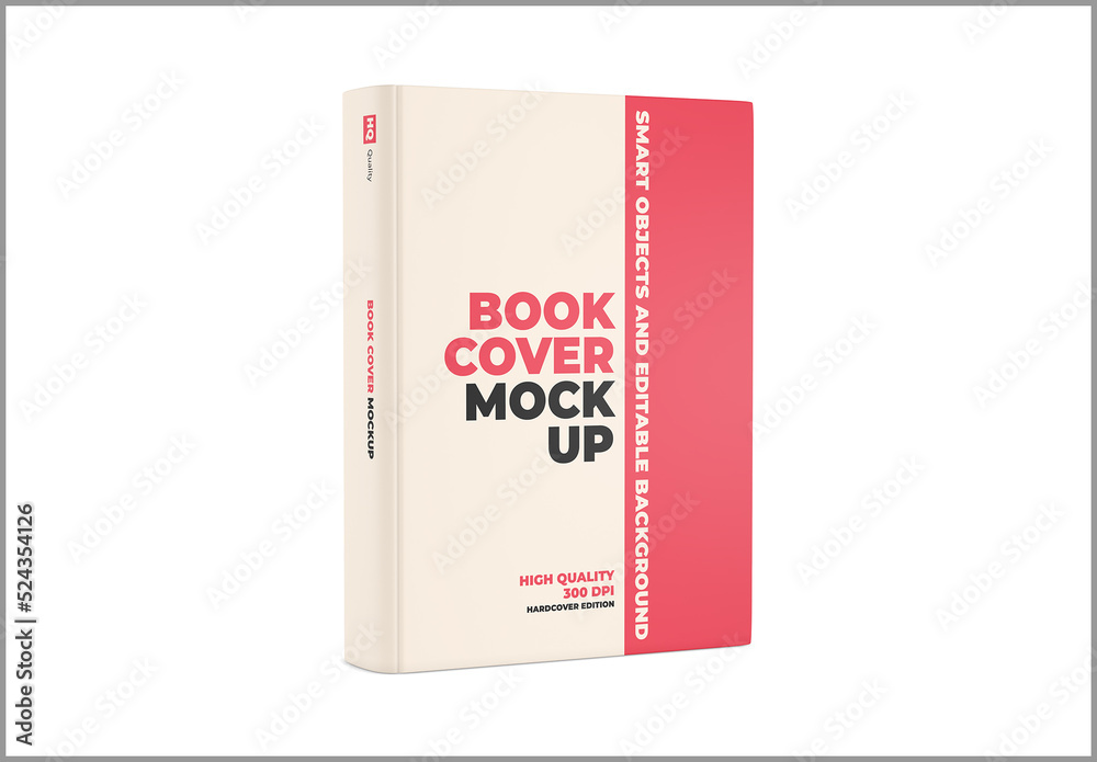 Mockup Book Half Side View Stock Template | Adobe Stock