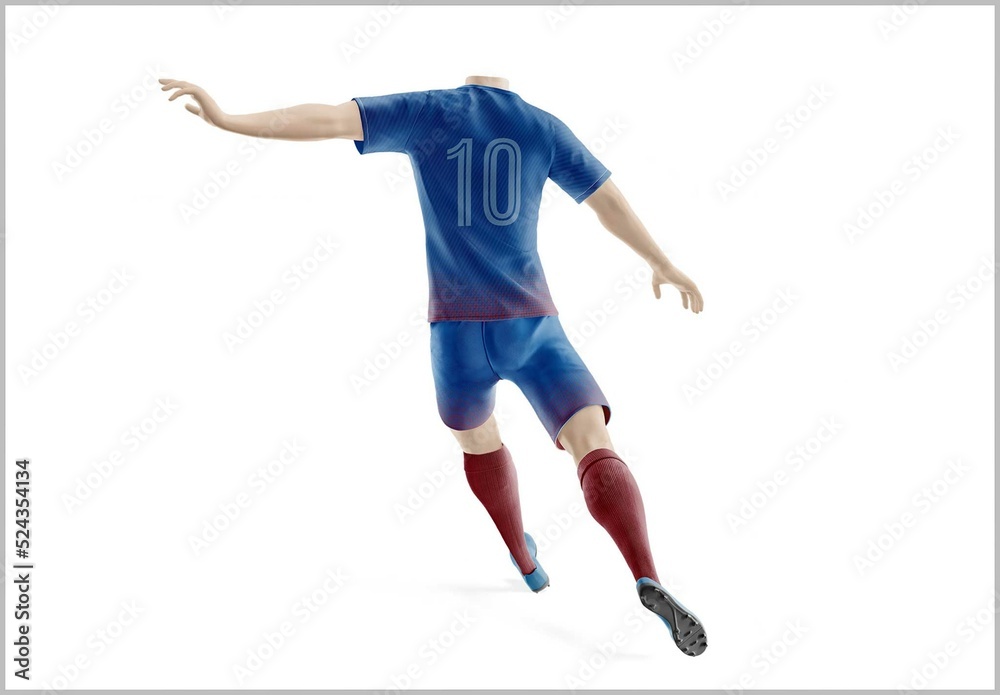 Soccer Kit Mockup Back View Stock Template | Adobe Stock