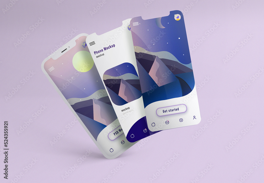 Phone Interface Mockup Stock Template | Adobe Stock