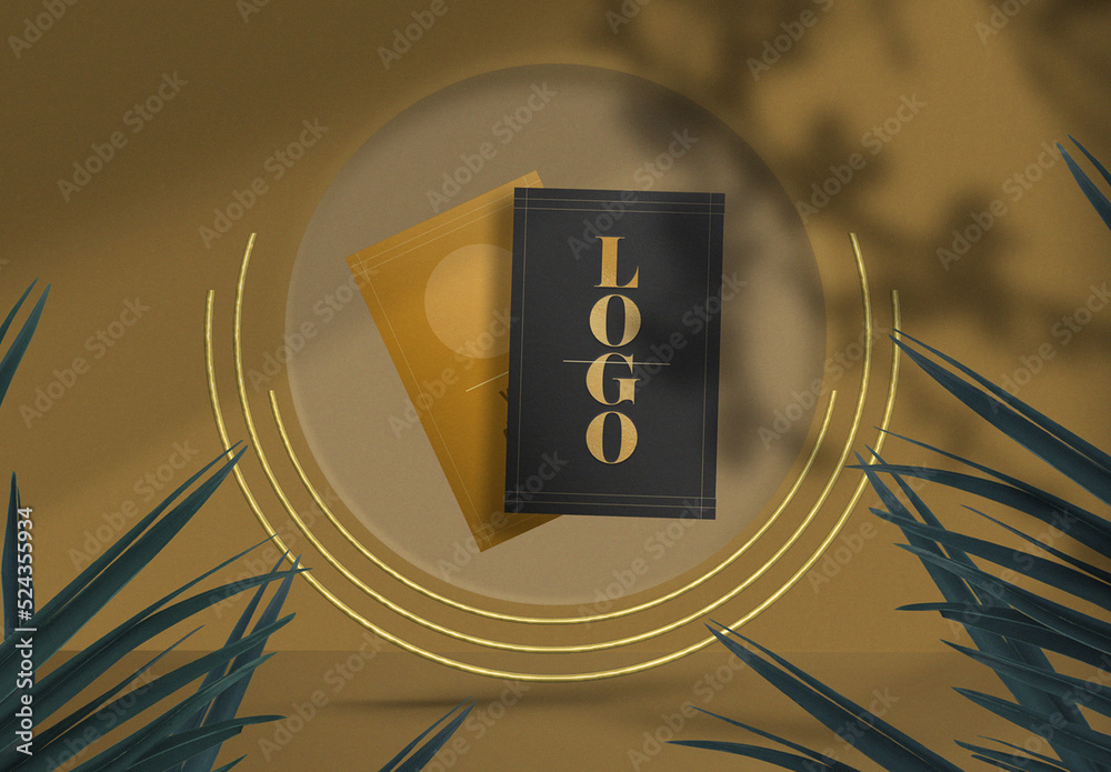 Gold Accent Business Cards Stock Template | Adobe Stock
