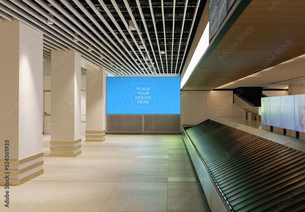 Airport Screen Mockup Stock Template | Adobe Stock