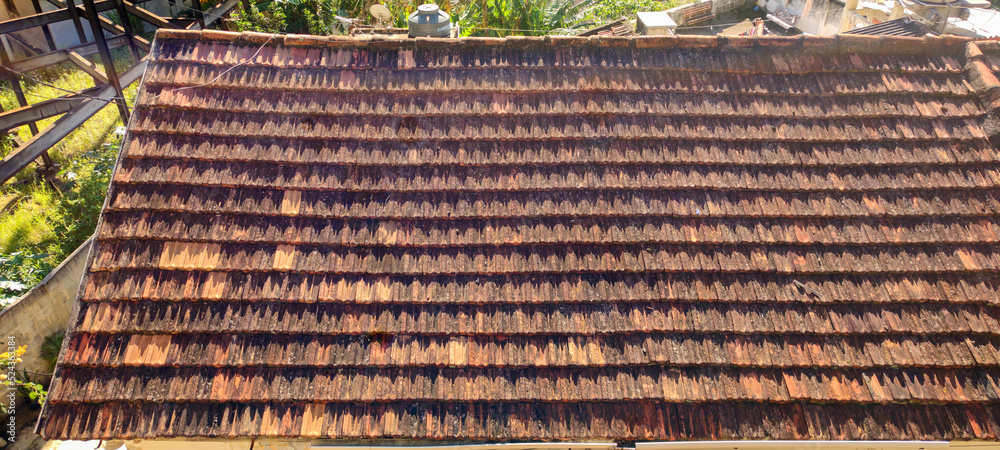 Texture roof tile house rustic stone granite wall sequence vegetation ...