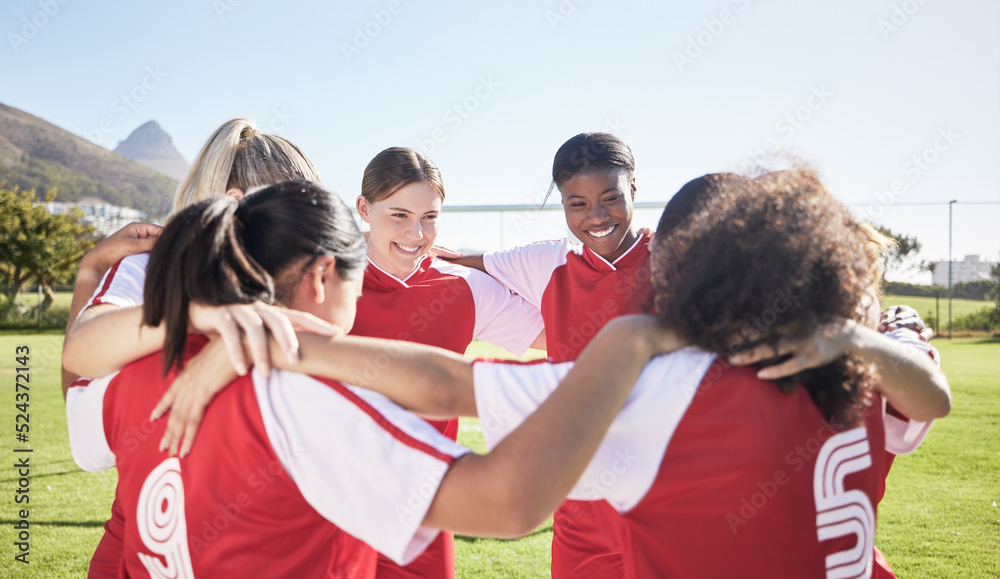 Girls Group Huddle Together