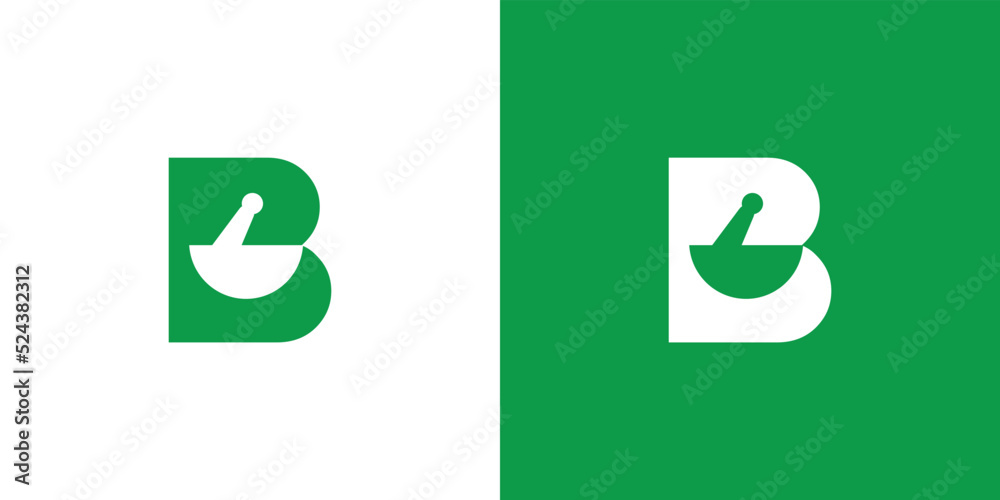 Modern and unique letter B initial medical logo design 3 Stock Vector ...