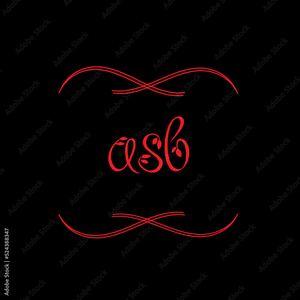 ASB logo,A S B design,ASB letter monogram logo design vector,unique ...
