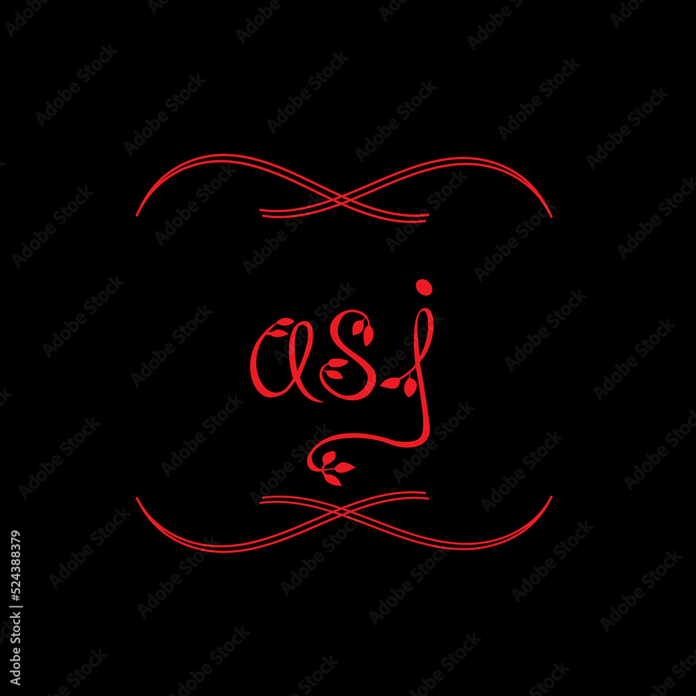 ASJ design,ASJ letter logo vector,ASJ letter monogram logo design ...