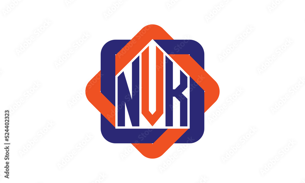 NVK three letter real estate logo with home icon logo design vector ...