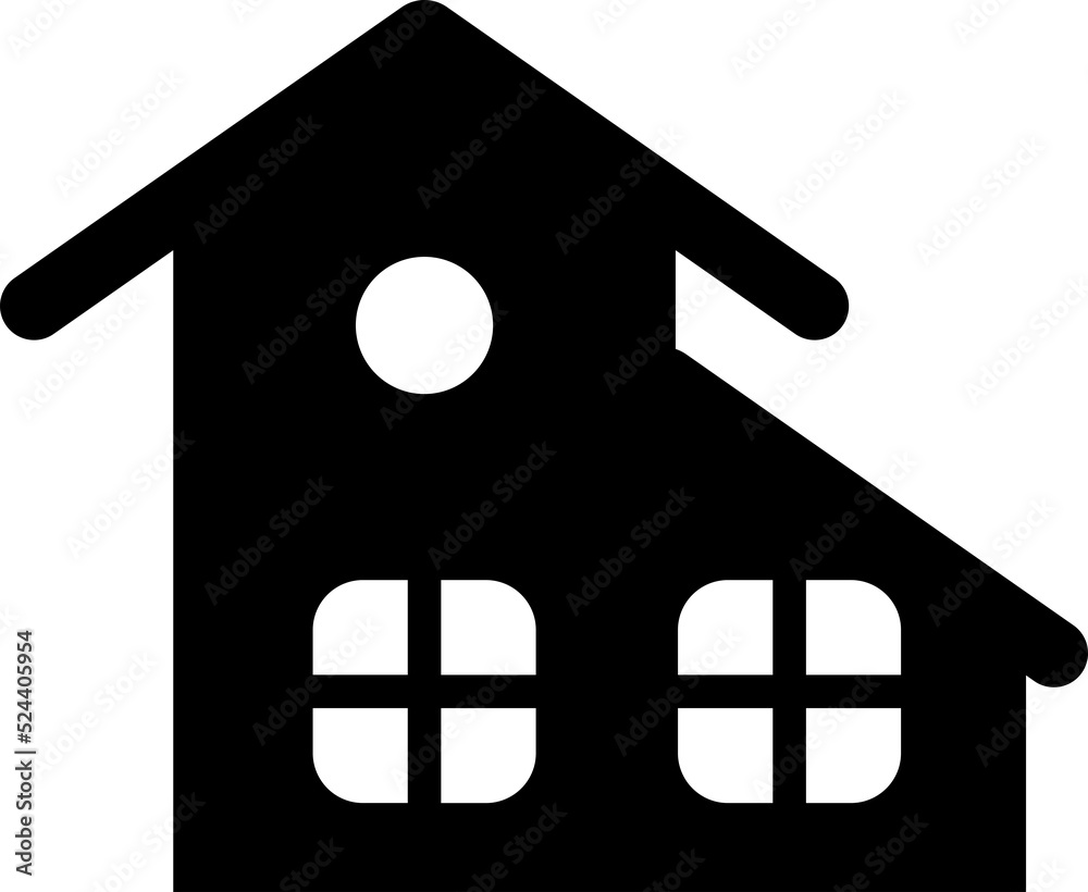cute house illustration on transparent background Stock Illustration ...