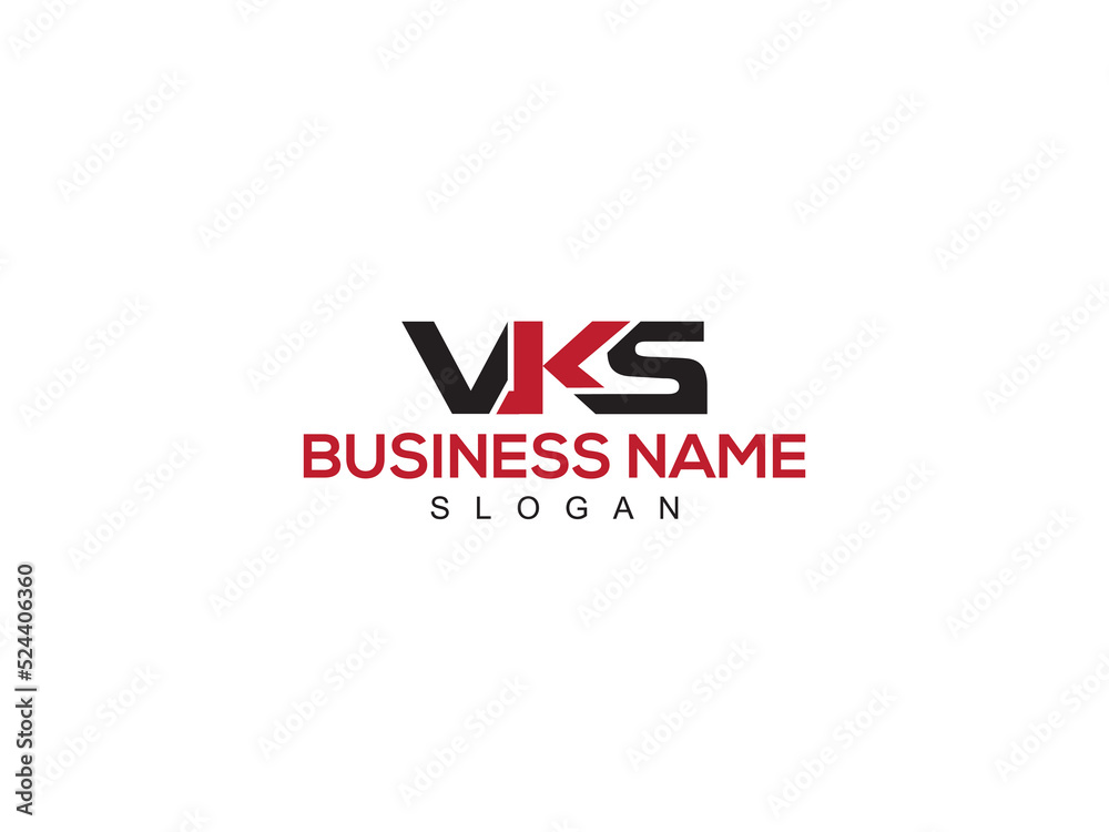 Initial VKS Logo Icon, Unique VK vks Premium Logo Letter Vector Image ...