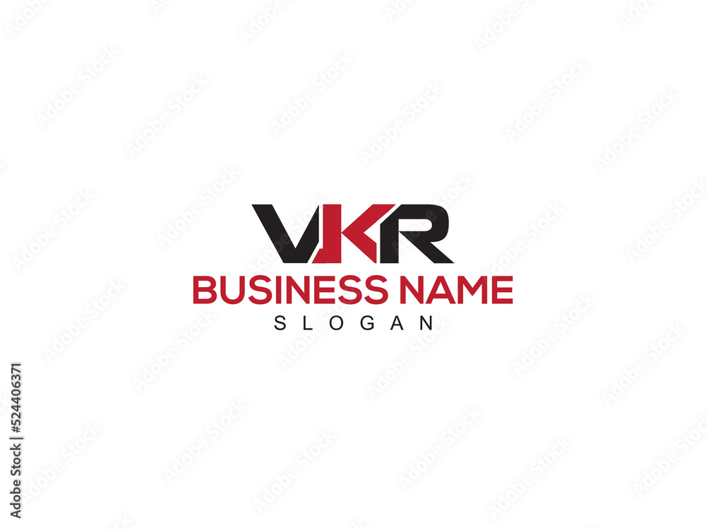 Initial VKR Logo Icon, Unique VK vkr Premium Logo Letter Vector Image ...