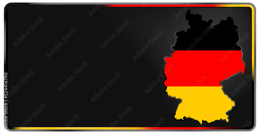 creative dark black abstract concept of made in Germany symbol. map of ...