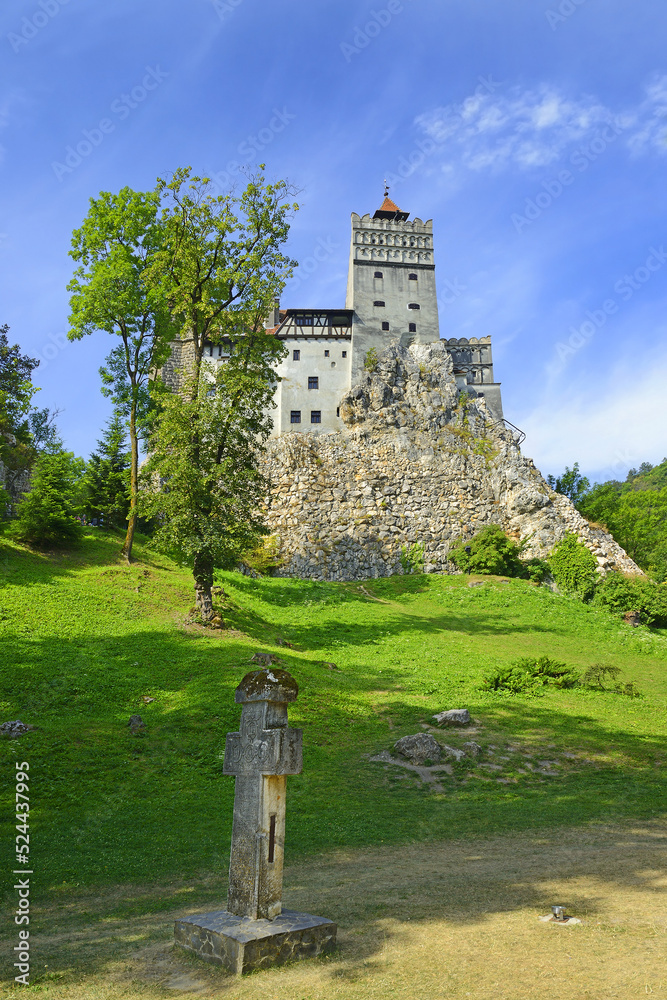 Brasov, Transylvania in Romania. The medieval Bran Castle, famous for ...