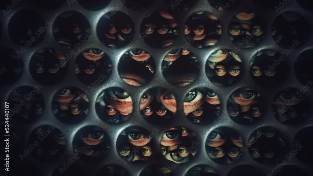 Creepy Eyes In Cage Weird Background. Scary creepy eyes locked in a ...