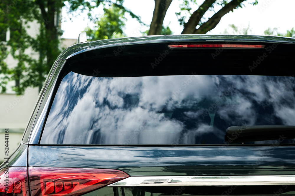 Vinyl car sticker mock up, rear window mockup Stock Photo | Adobe Stock
