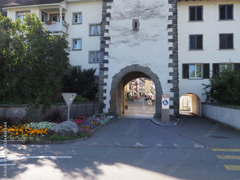 Entrance of Untertor gate in Stein am Rhein town in Switzerland Stock Photo | Adobe Stock