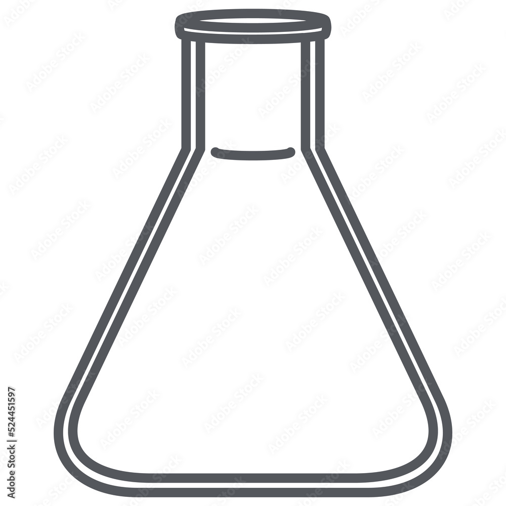 Erlenmeyer Flask Tube Laboratory Glassware Stock Illustration | Adobe Stock