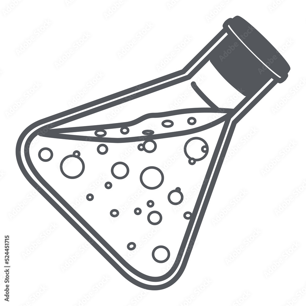 Erlenmeyer Flask Tube Laboratory Glassware Stock Illustration | Adobe Stock