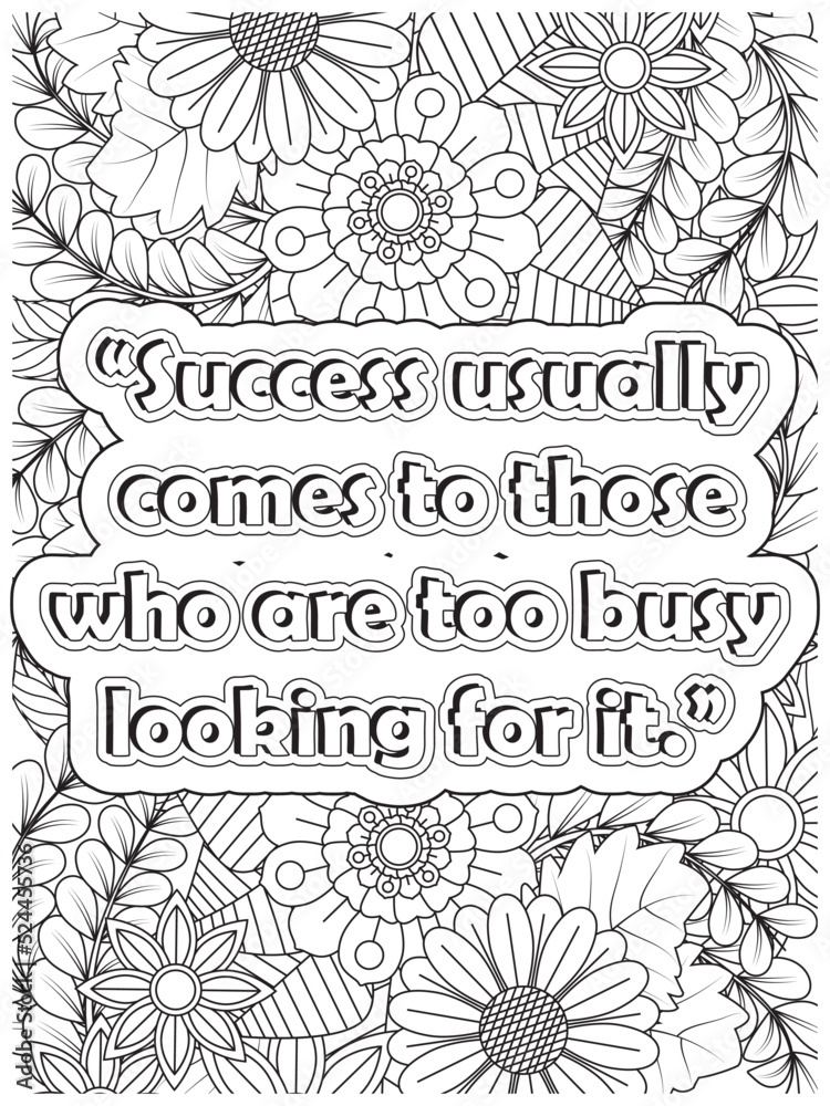 Inspirational quotes adult coloring page. Positive and Good Vibes ...