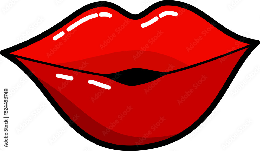 Lips, kiss icon. Line art. White background. Social media icon ... Lips, kiss icon. Line art. White background. Social media icon ...