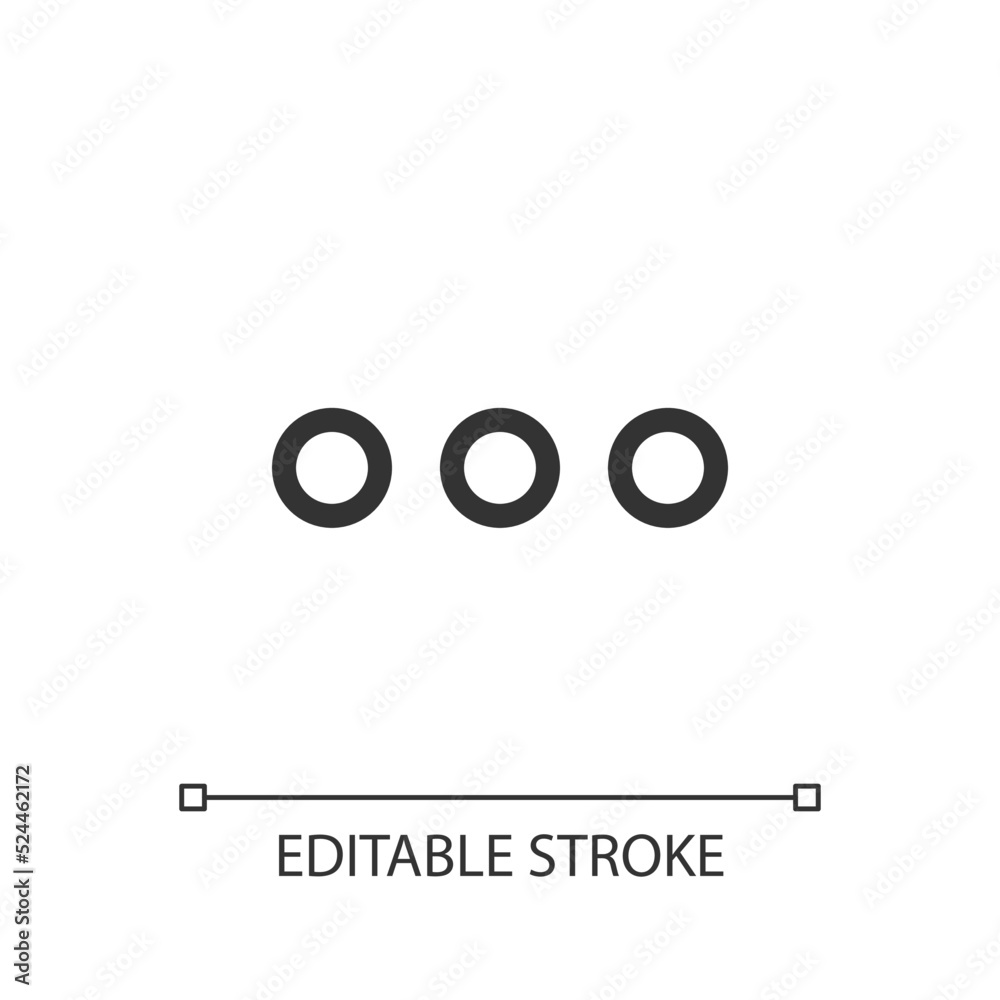 Ellipsis Pixel Perfect Linear Ui Icon Computer System Menu List Of Options And Commands Gui