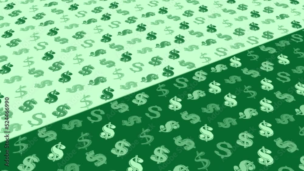 Animation seamless loop pattern with american dollar symbols. Drawn by ...