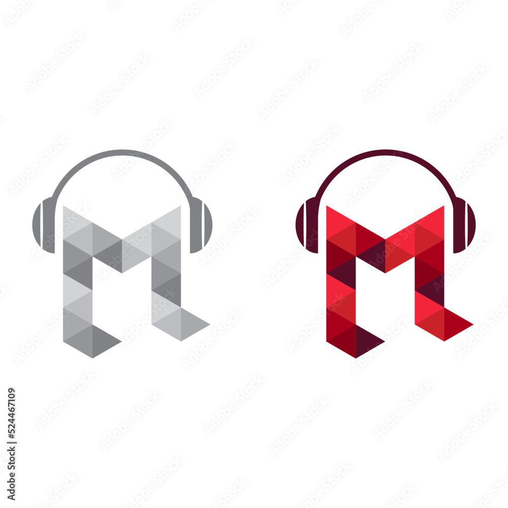 Initial M Music logo vector Stock Vector | Adobe Stock
