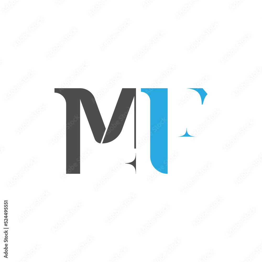 Initial MF logo designed with Letter M and F in vector Design. Stock ...