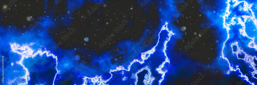 Abstract blue cosmos grunge pixel art pattern antique paint, Pixel ...