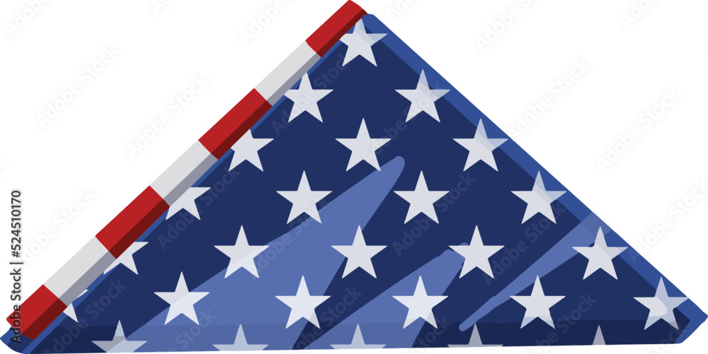 Triangle folding us flag honor Stock Vector | Adobe Stock