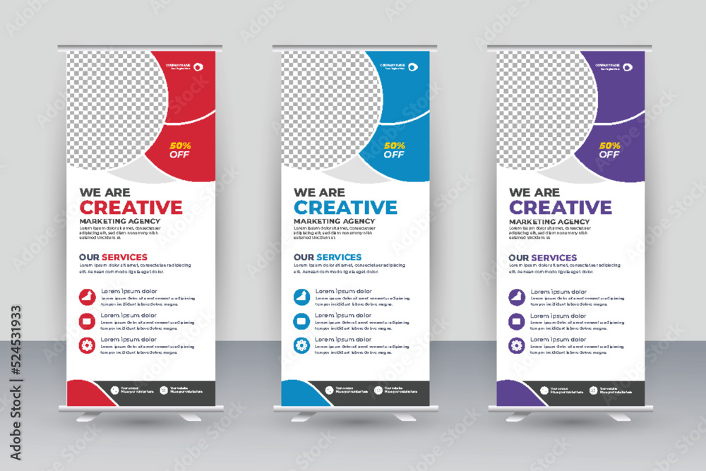 Business Roll Up Banner. corporate Roll up background for Presentation ...