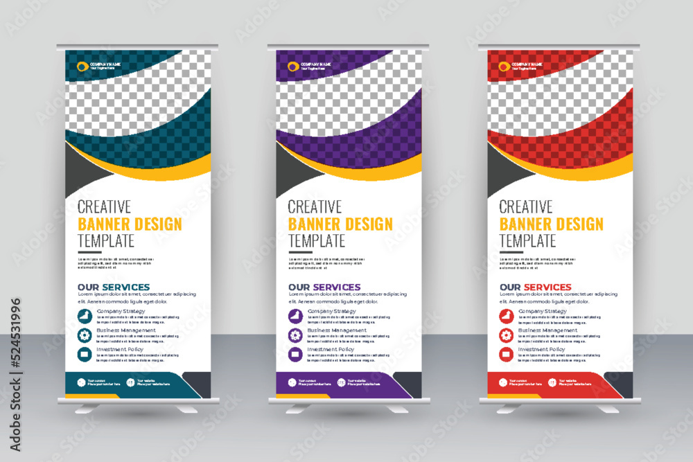 Business Roll Up Banner. corporate Roll up background for Presentation ...