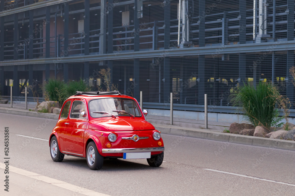 Fiat 500 Abarth italian oldtimer sports car Stock Photo | Adobe Stock