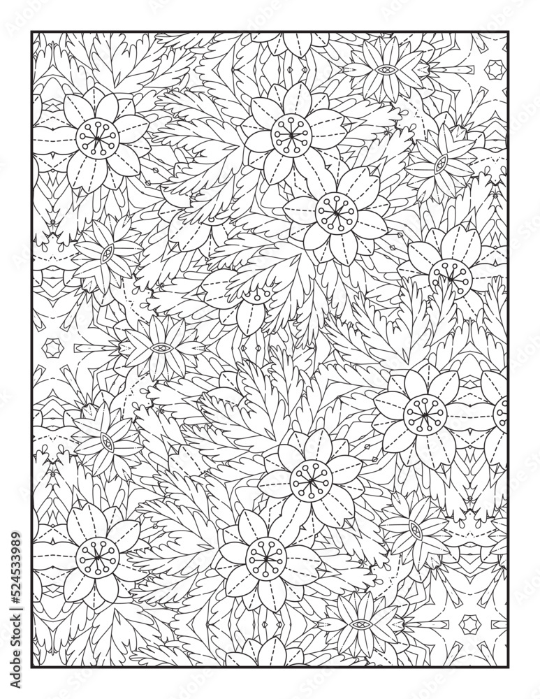 Flower Mandala Coloring Page .Coloring Page .Mandala .Flower Stock ...