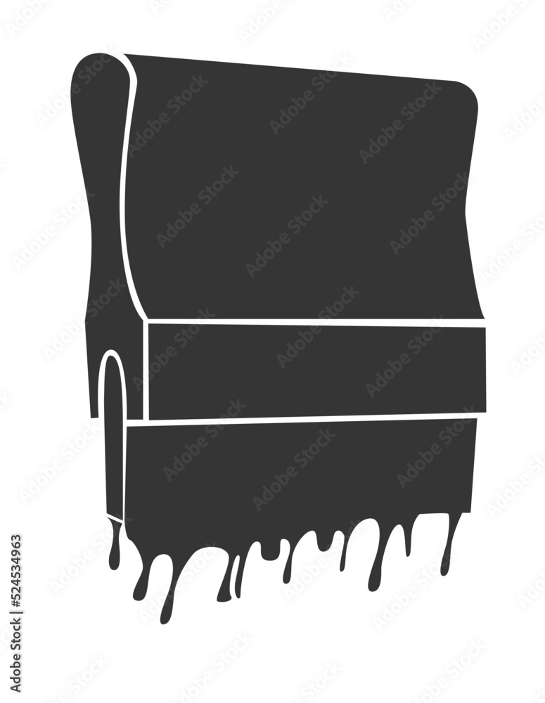 Squeegee for screen printing process dipped with paint Stock Vector ...