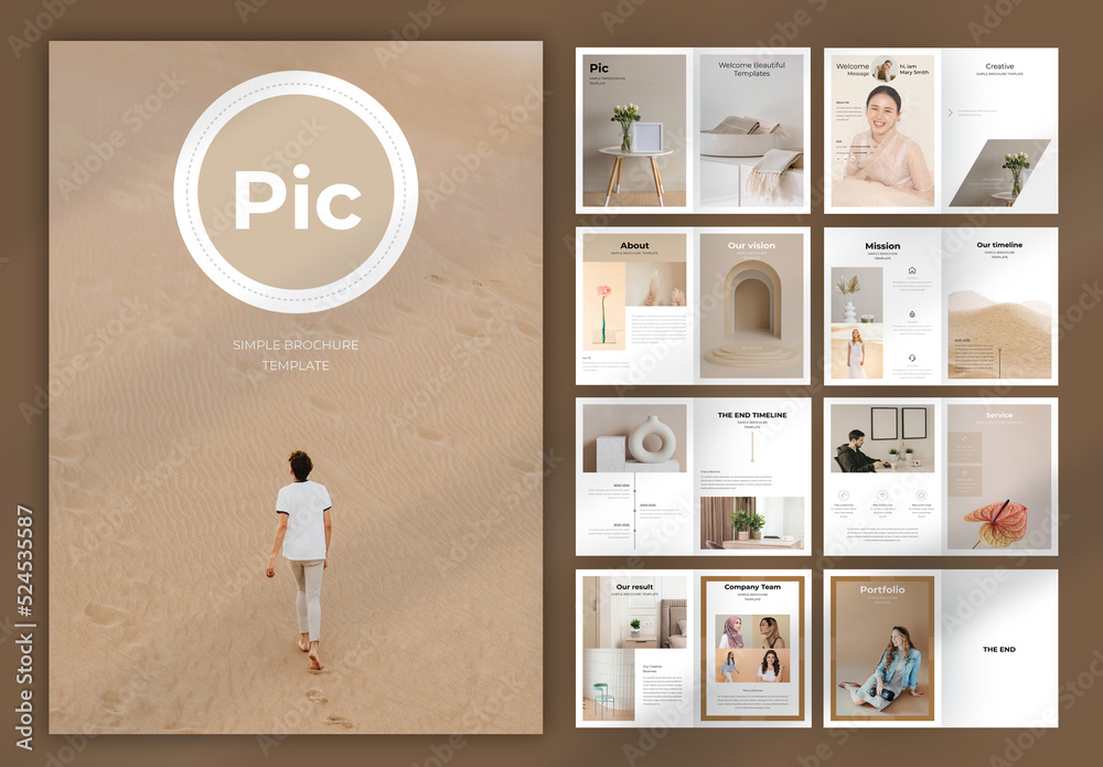 Simple Brochure Stock Template | Adobe Stock