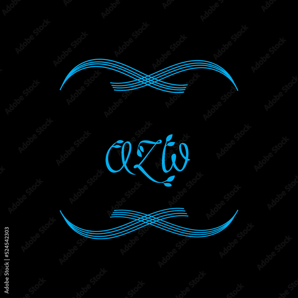 AZW logo,A Z W design,AZW letter monogram logo design vector,unique ...