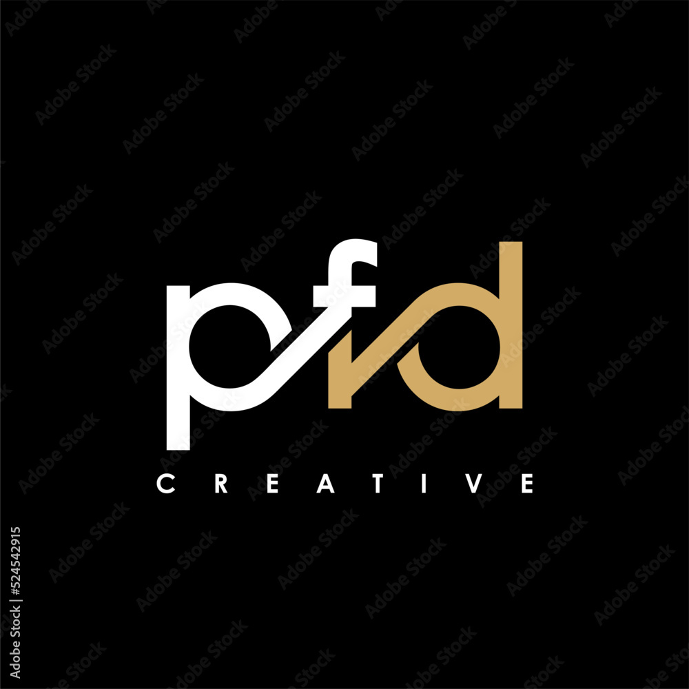 PFD Letter Initial Logo Design Template Vector Illustration Stock ...