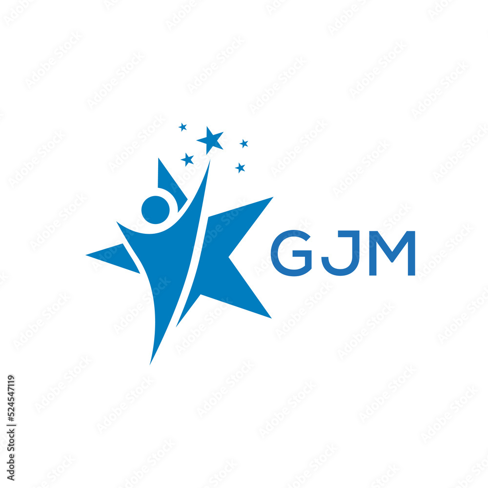 GJM Letter logo white background .GJM Business finance logo design ...