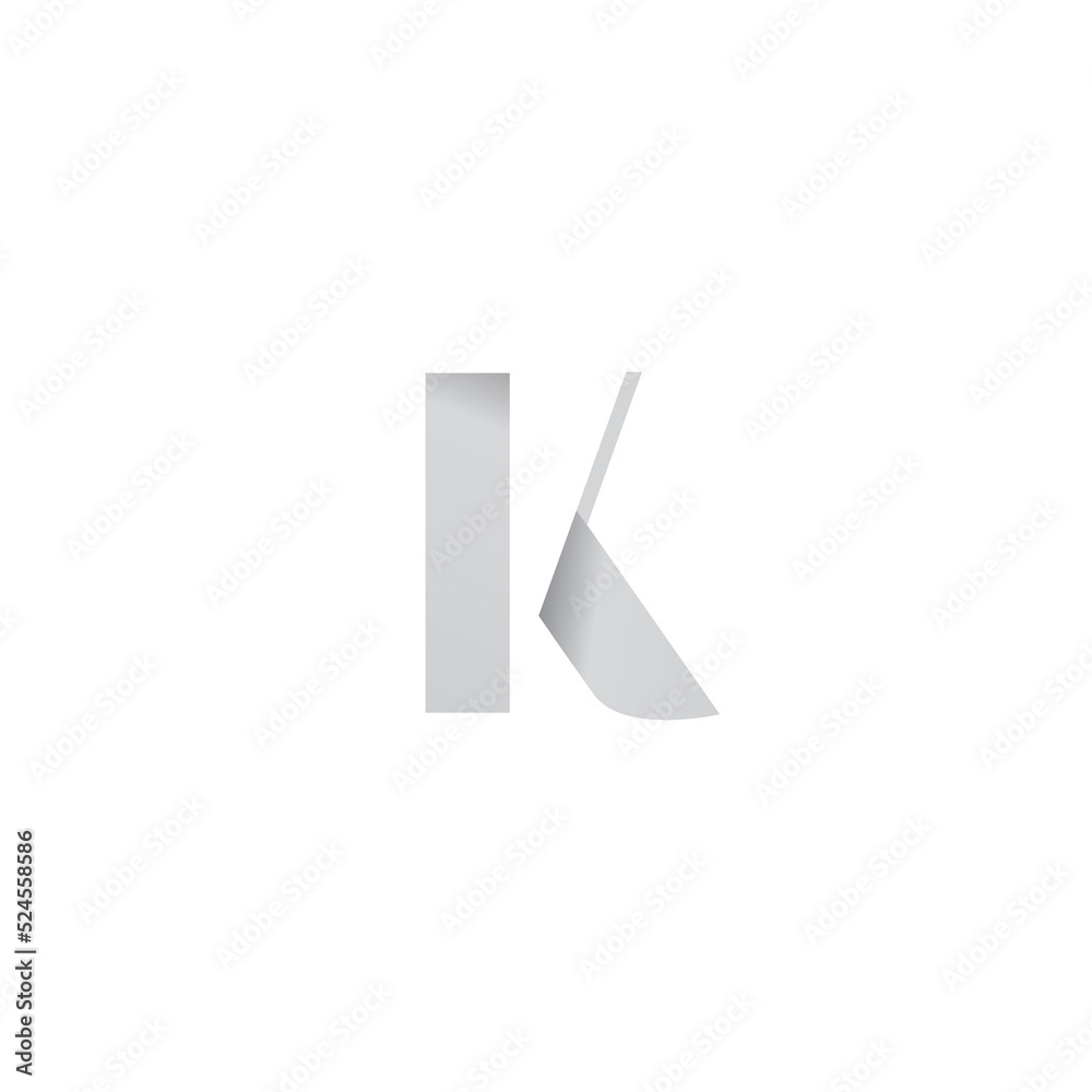K grey modern luxury symbol logo Stock Vector | Adobe Stock