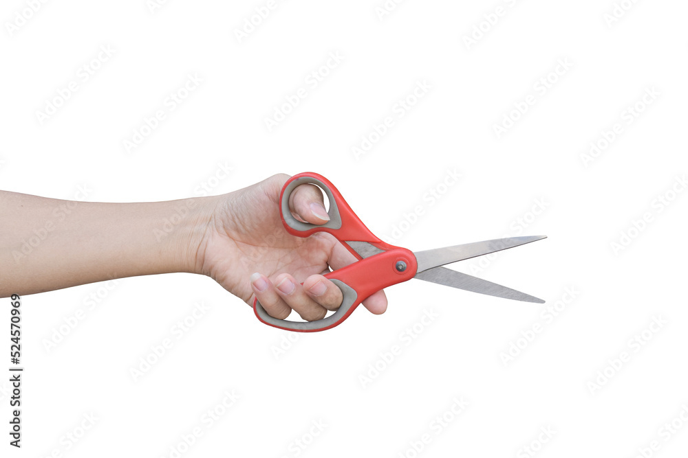 Hand holding scissors isolated on transparent background - PNG format ...