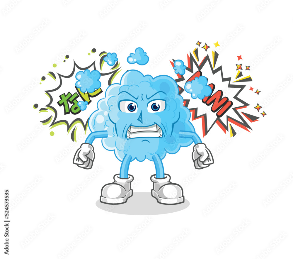 foam anime angry vector. cartoon character Stock Vector | Adobe Stock