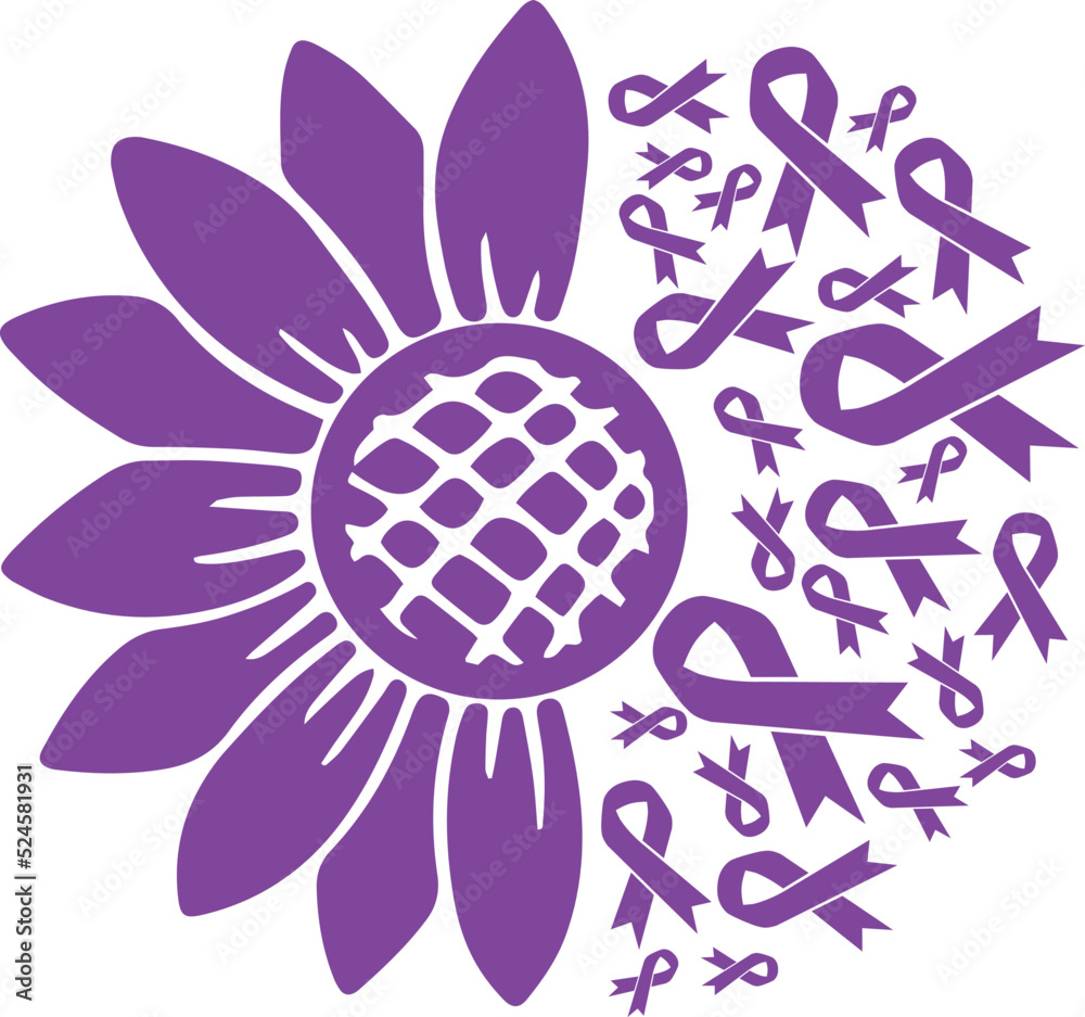 Sunflower Hodgkin Lymphoma Violet Ribbon vector eps,Hodgkin Lymphoma ... Sunflower Hodgkin Lymphoma Violet Ribbon vector eps,Hodgkin Lymphoma ...