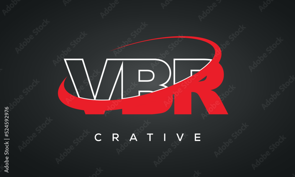 VBR letters typography monogram logo , creative modern logo icon with ...