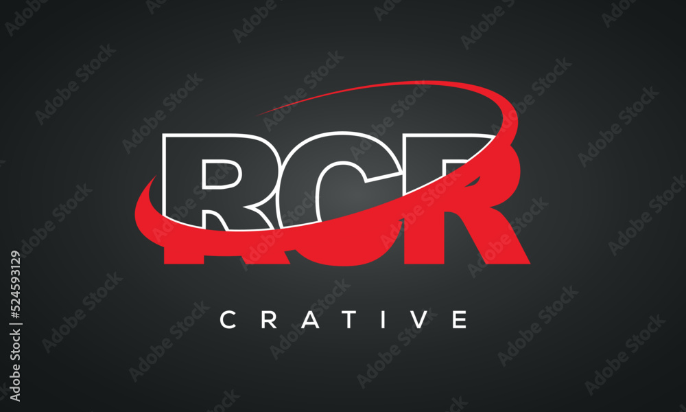 RCR letters typography monogram logo , creative modern logo icon with ...