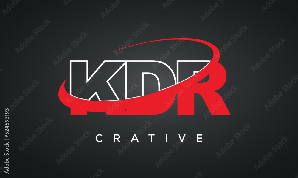 KDR letters typography monogram logo , creative modern logo icon with ...