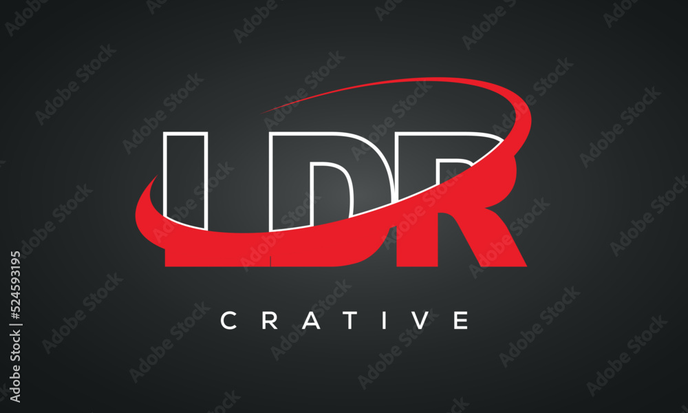 LDR letters typography monogram logo , creative modern logo icon with ...