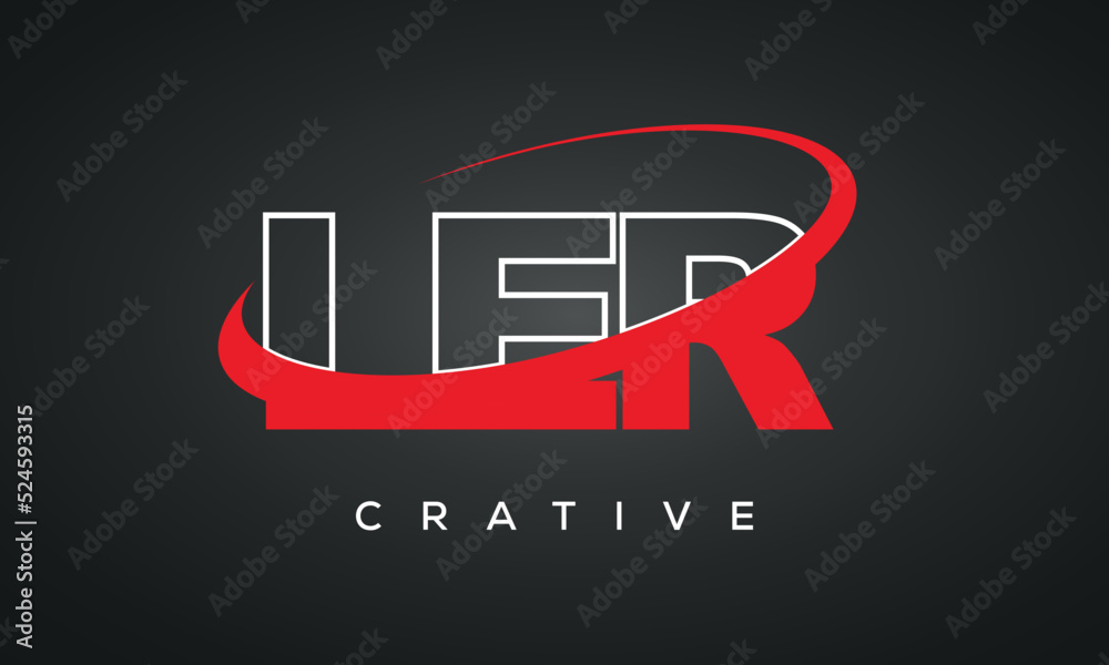 LER letters typography monogram logo , creative modern logo icon with ...